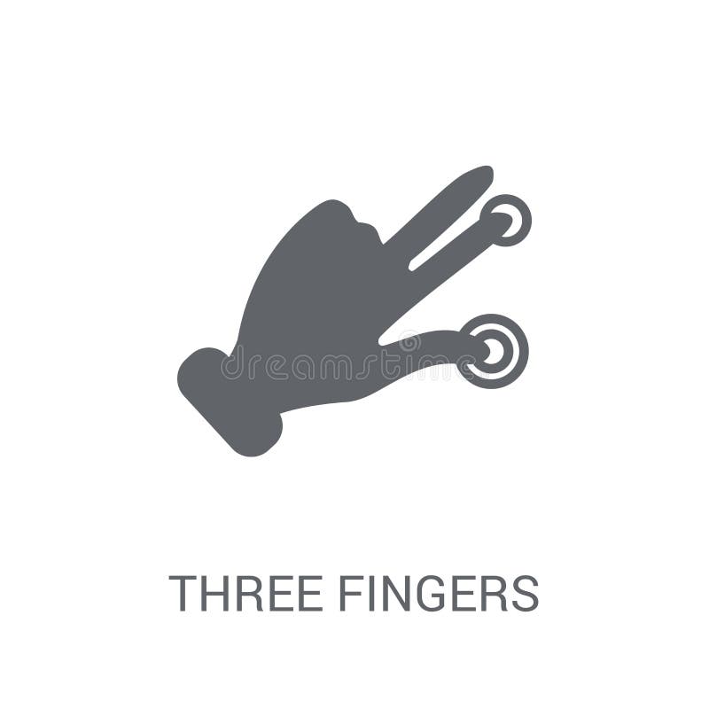 Three Fingers Command Icon. Trendy Three Fingers Command Logo Co Stock ...