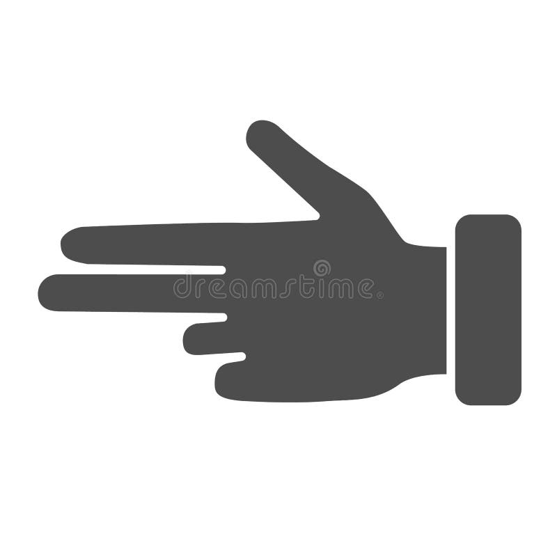 Hand Showing Three Fingers Line Icon, Hand Gestures Concept, Three ... Hand Showing Three Fingers Line Icon, Hand Gestures Concept, Three ...