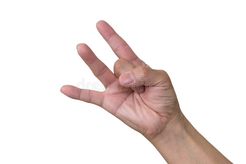 Three Fingers stock image. Image of copy, isolated, thumb - 50651027