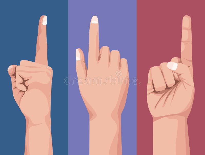 Three Fingers Stock Illustrations – 2,478 Three Fingers Stock ...