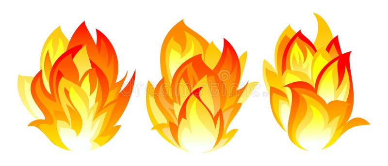 Three fire logo company. stock vector. Illustration of brand - 26523543