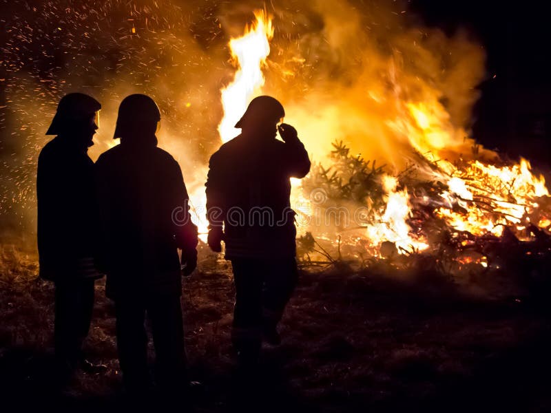 Firemen stock photo. Image of people, foam, fire, hose - 18115584