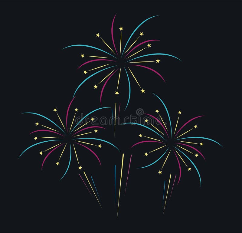 Three Fireworks Stock Illustrations – 917 Three Fireworks Stock ...