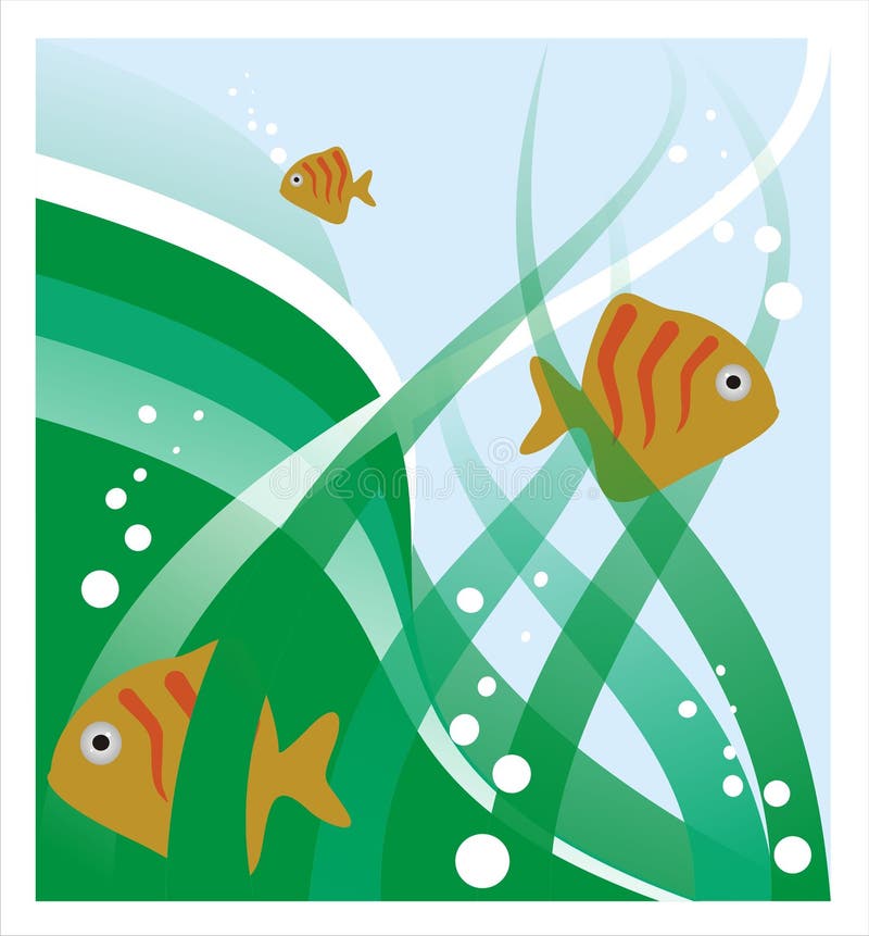 Three fishes stock illustration. Illustration of blue - 2579302