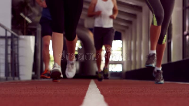 People Running on a Sidewalk in Barcelona Stock Footage - Video of ...