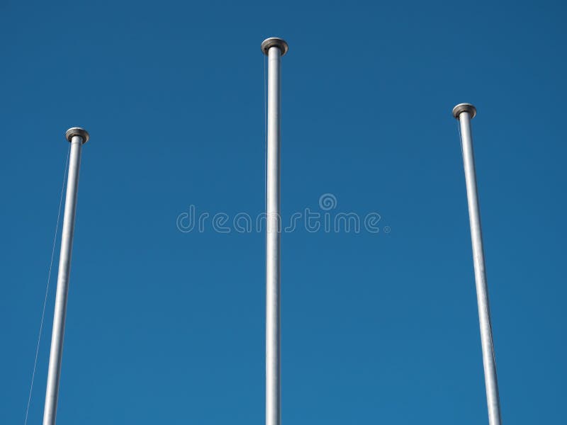Three Flagpoles Under Blue Sky in Tokyo Stock Photo - Image of tokyo ...
