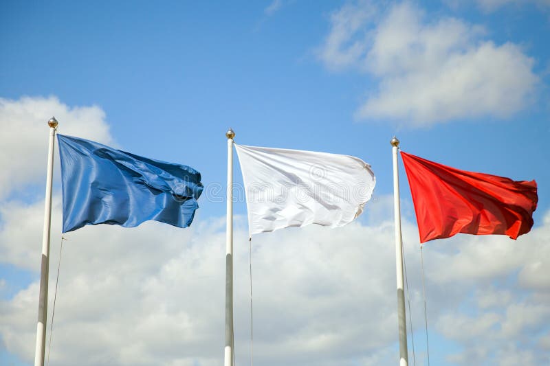 Three flags on a pole stock image. Image of triangle - 51459961