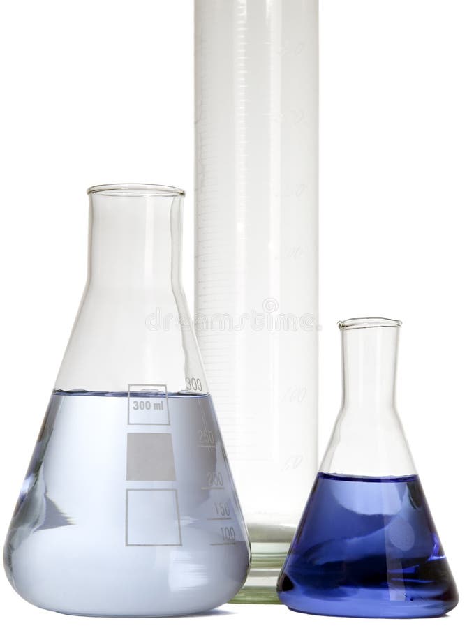 Lab flasks stock image. Image of acid, green, bottle, experimental ...