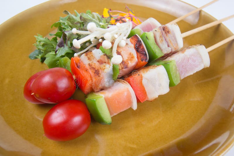 Three Flavored Fish Barbeque Stock Photo - Image of fish, baked: 78562566