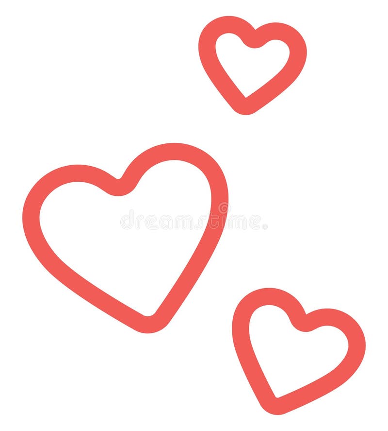 Three Floating Hearts, Icon Stock Vector - Illustration of colorful ...