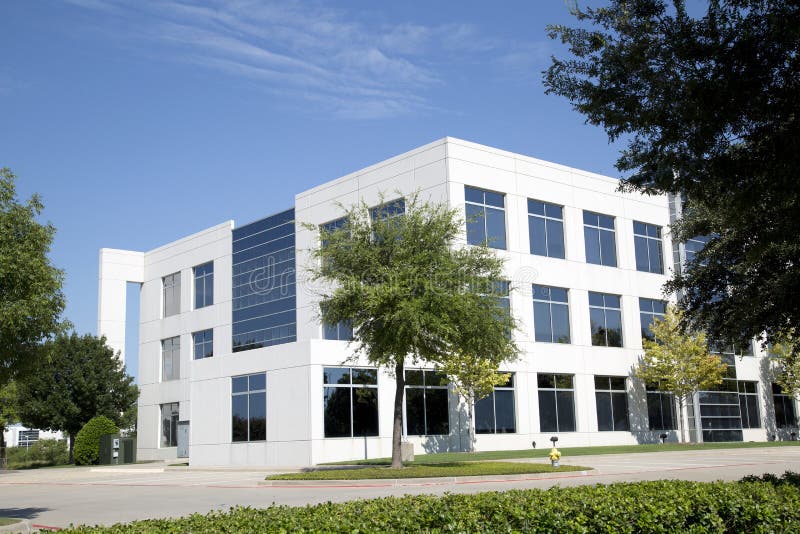 Three Floors Office Buildiings Background Stock Image - Image of three ...