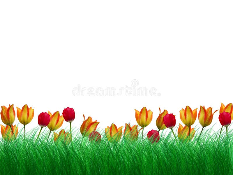 Three Flower Border Pieces Stock Illustrations – 8 Three Flower Border ...