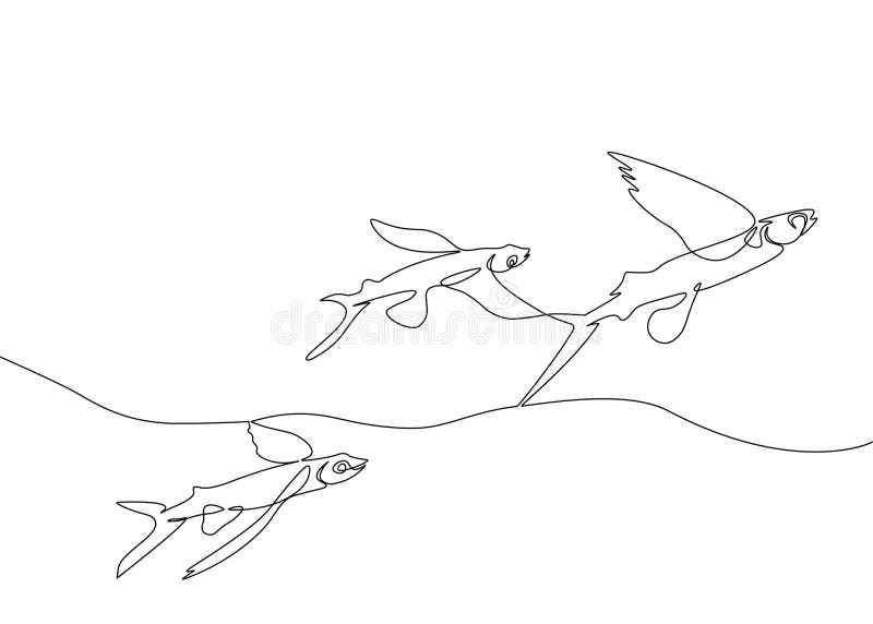 Continuous Line Swim Stock Illustrations – 396 Continuous Line Swim ...