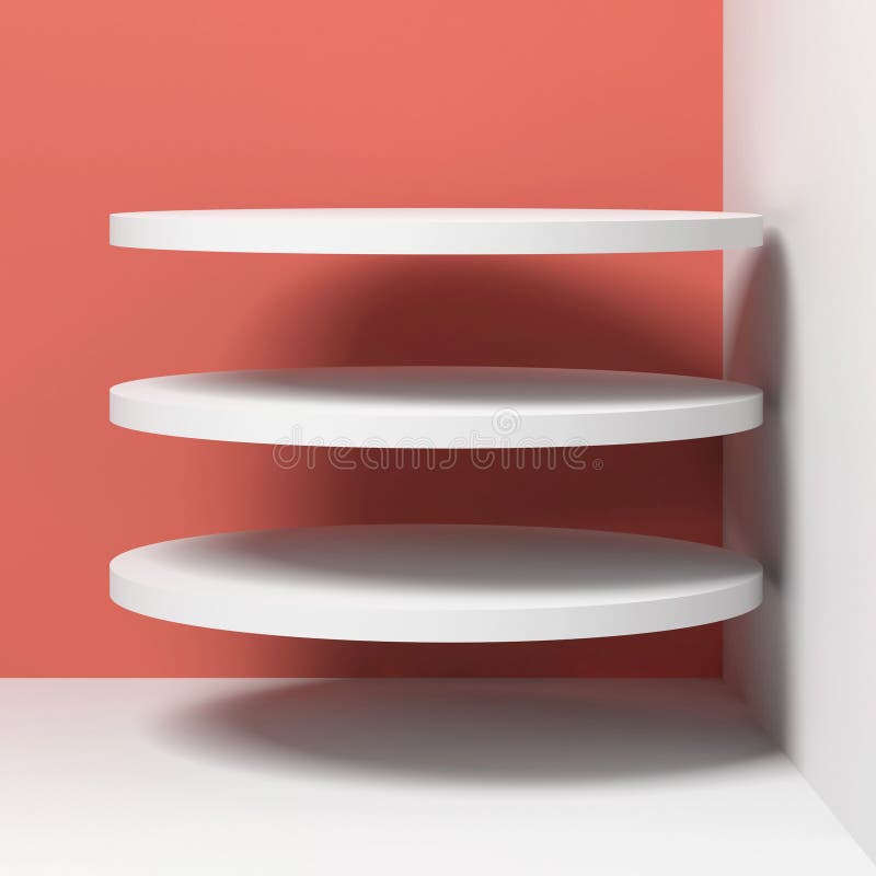 Three Flying White Cylindrical Objects 3 D Stock Illustration ...