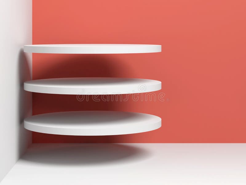 Three Flying White Cylindrical Objects 3d Stock Illustration ...