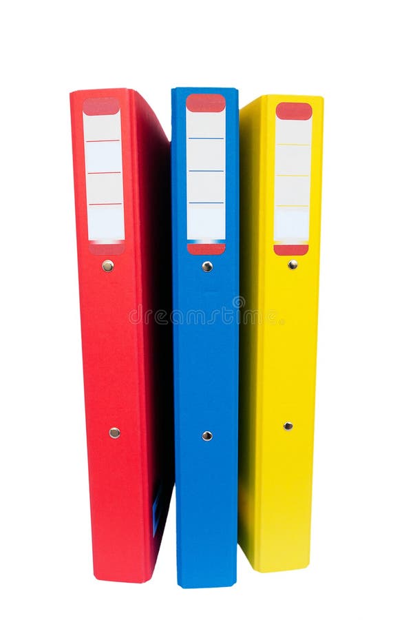 Three Folder Organizers Standing Stock Photo - Image of classic ...