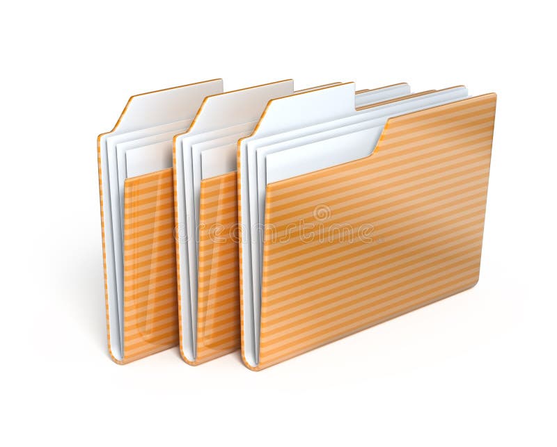 Folder icon 3d stock illustration. Illustration of paper - 8418683