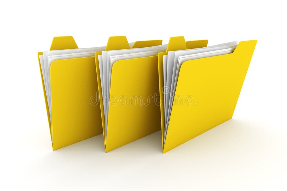 Three Folders stock illustration. Illustration of catalog - 12805241