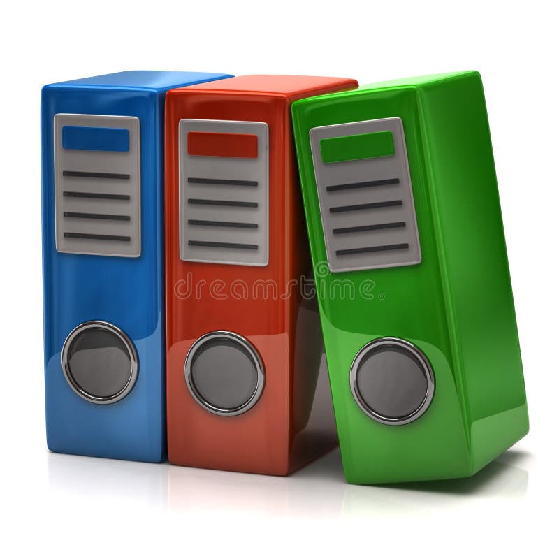 Three folders stock illustration. Illustration of icon - 28653542