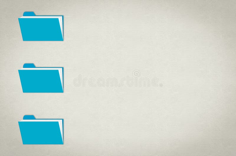 Three folders of computer stock illustration. Illustration of internet ...