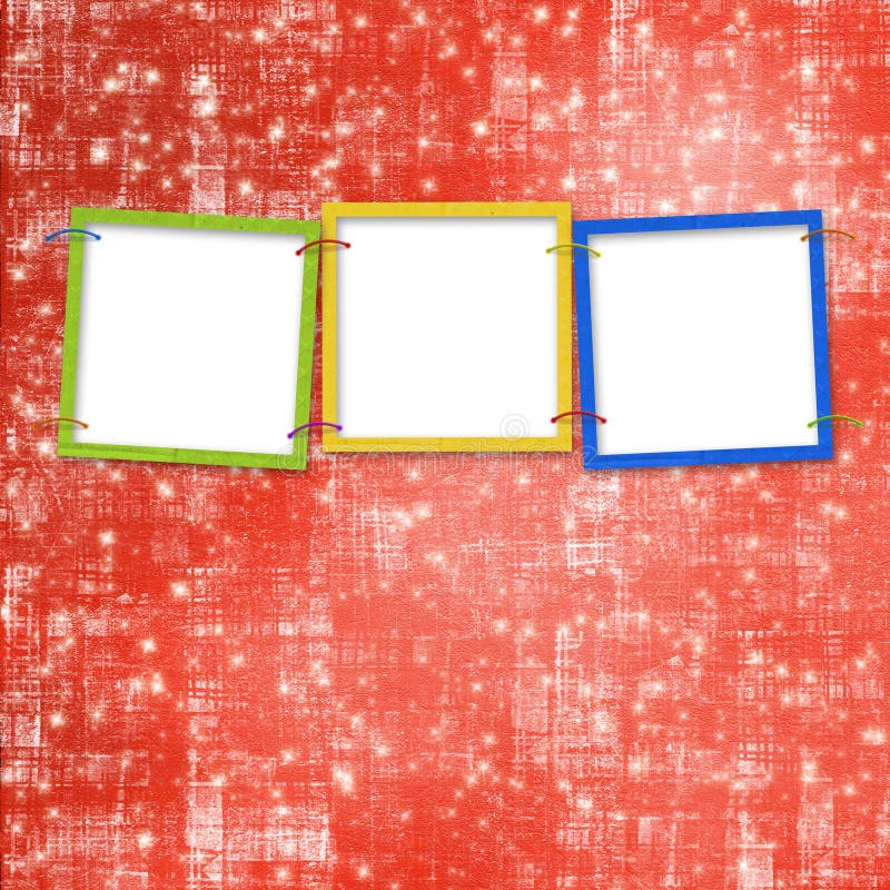 Three Frames with Ribbons and Bow Stock Illustration - Illustration of ...