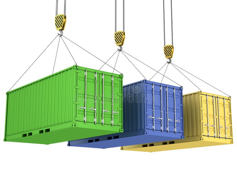 Shipping Containers stock illustration. Illustration of hook - 18087217