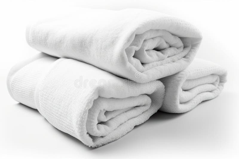 Three Fresh Clean Cotton Towels Stock Illustration - Illustration of ...