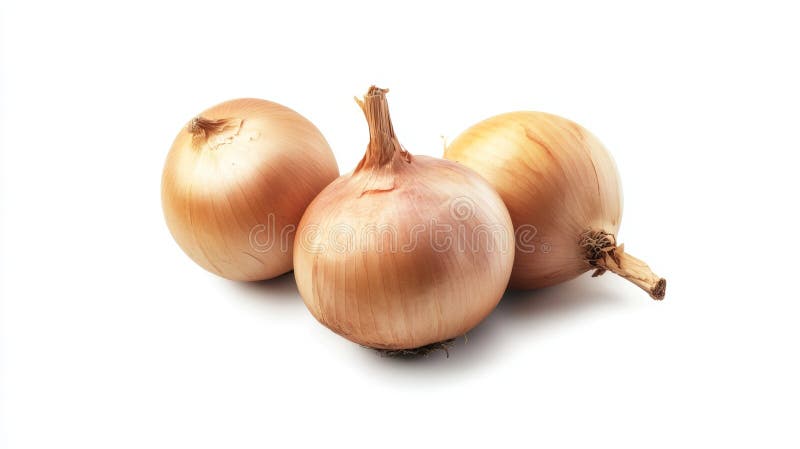 Fresh Onions Arranged on a White Surface Showcasing Their Smooth Skin ...