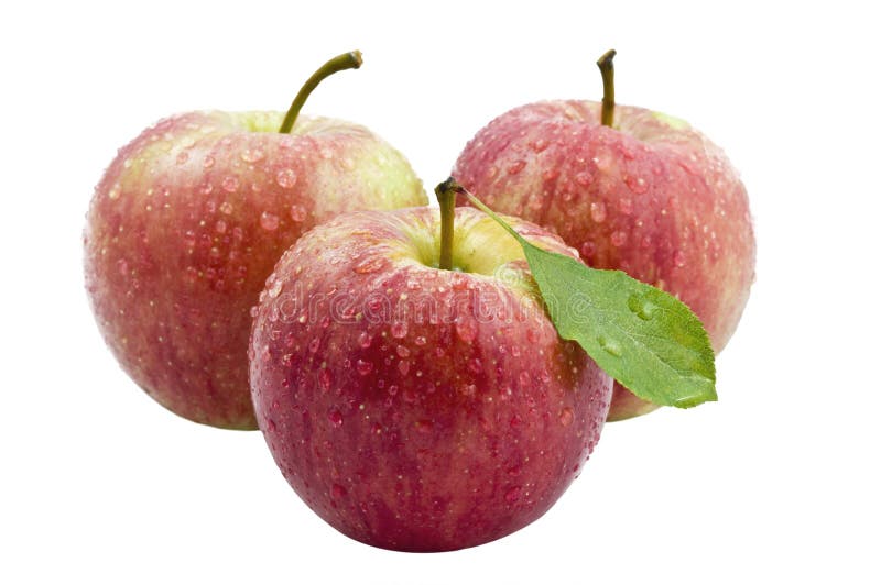 Three Fresh Red Apple stock photo. Image of apple, shape - 10857484