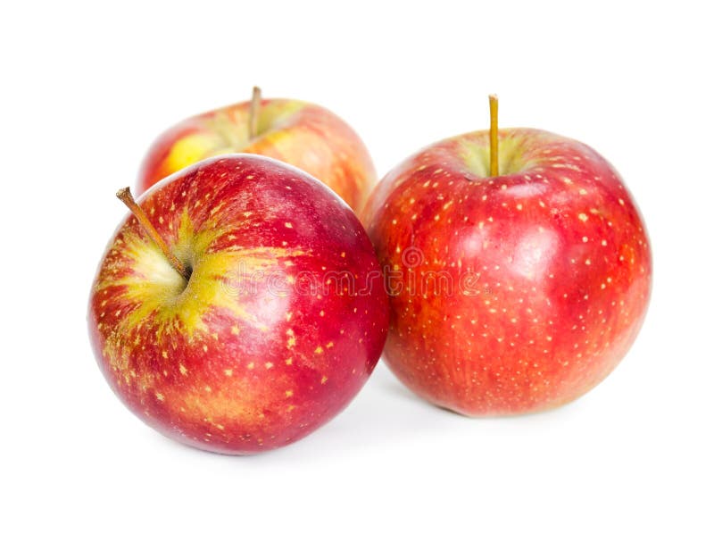 Three fresh red apple stock photo. Image of healthy, isolated - 51751714