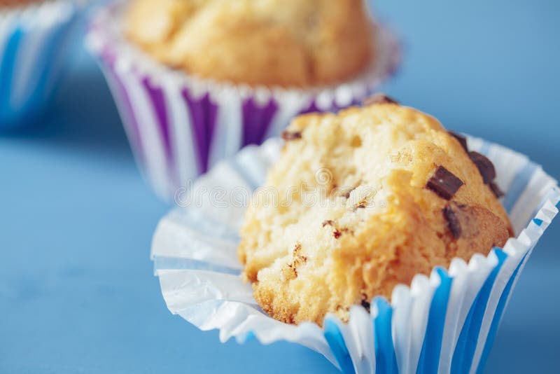 Three Freshly Baked Muffins Stock Image - Image of gourmet, kitchen ...