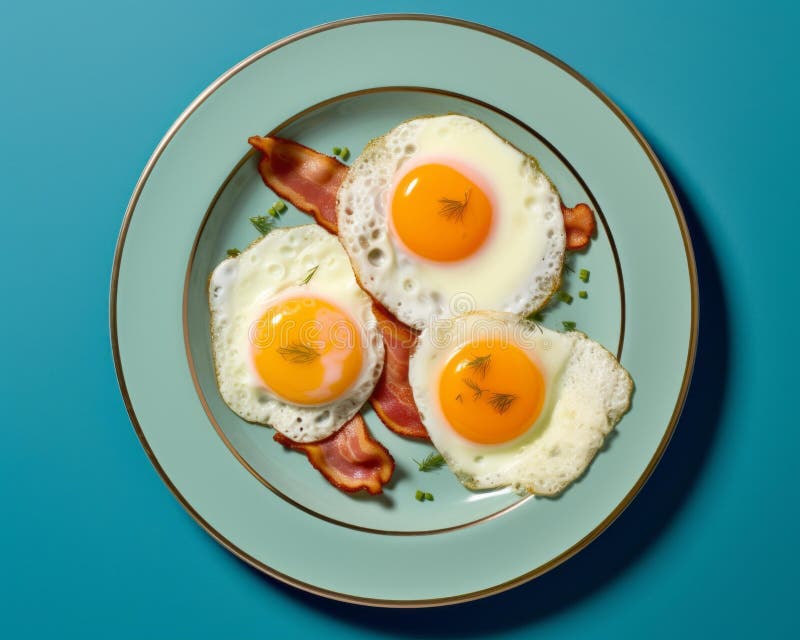 Eggs Bacon Blue Background Stock Illustrations – 162 Eggs Bacon Blue ...