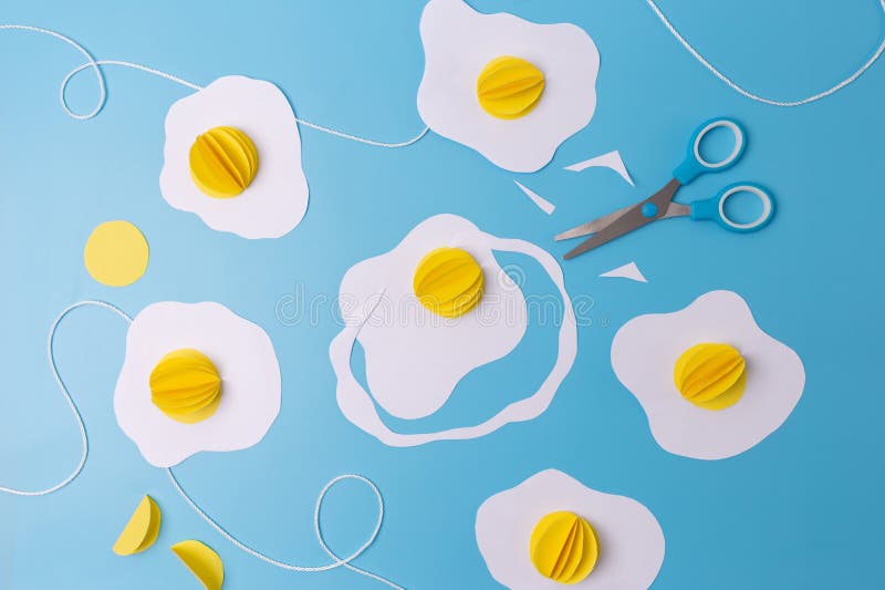 Funny Fried Eggs Paper Craft Stock Photos - Free & Royalty-Free Stock ...