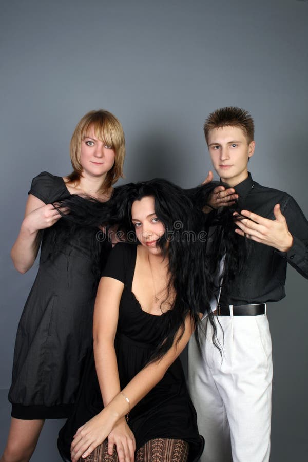 Three friends stock photo. Image of emotion, handsome - 13303436