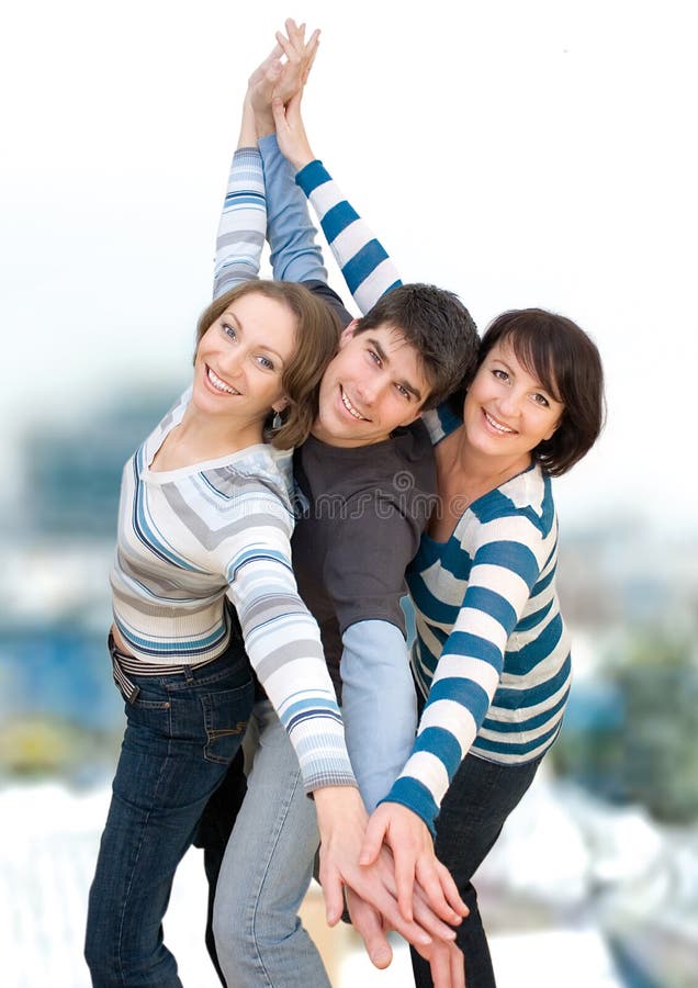 Three friends 8 stock image. Image of connection, holidays - 5053483