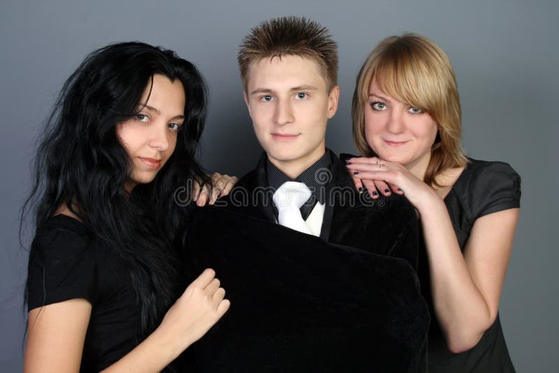 Three Friends Having Fun Together Stock Image - Image of people ...