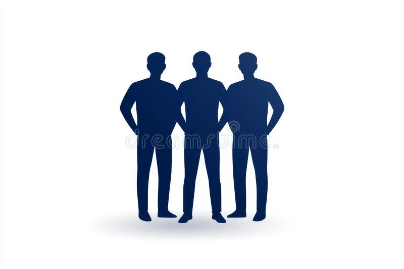 Three Friends Standing Sidebyside Representing Unity Teamwork ...