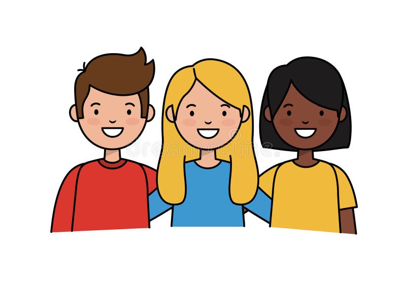 Clip art of friends stock vector. Illustration of happiness - 370977331