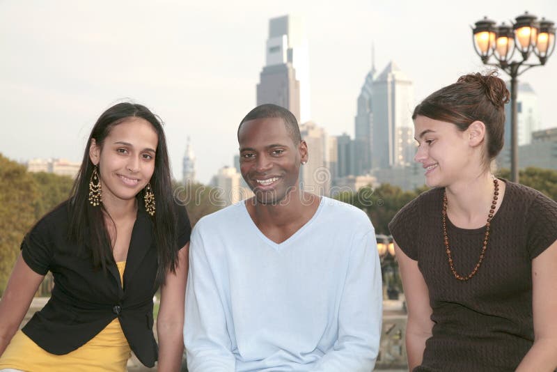 Three friends together stock image. Image of friends, group - 7369469