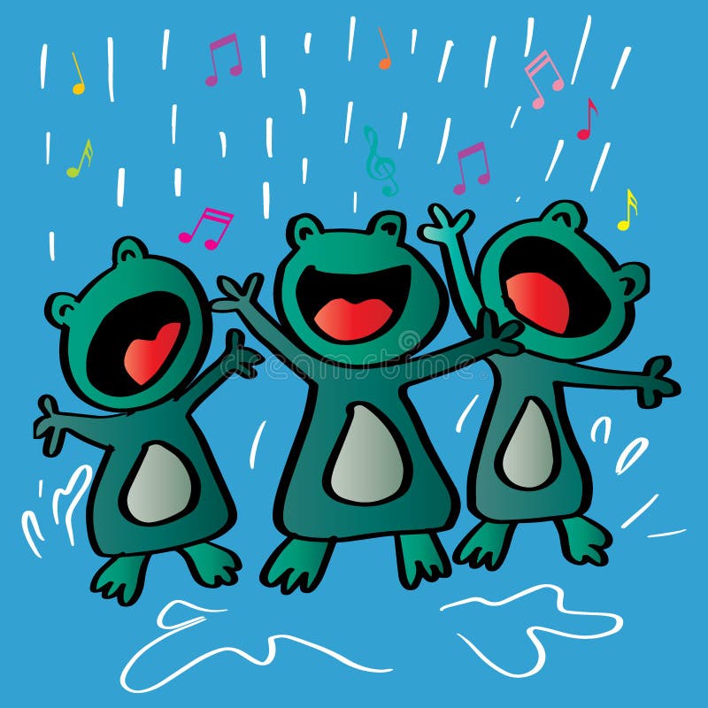 Frog Singing Drawing Stock Illustrations – 56 Frog Singing Drawing ...
