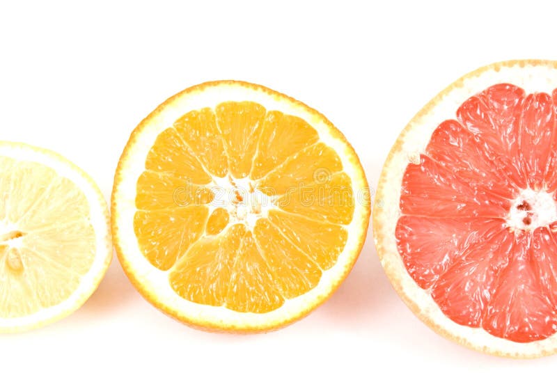 Three Fruits stock photo. Image of isolated, grapefruit - 12356530