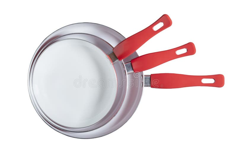 Three Frying Pan Set - Stock Image Stock Photo - Image of frying ...