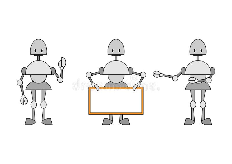 Robots stock vector. Illustration of characters, cyborg - 8990474