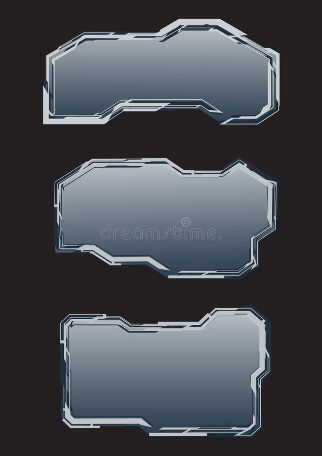 Three futuristic frames stock vector. Illustration of frame - 137484578