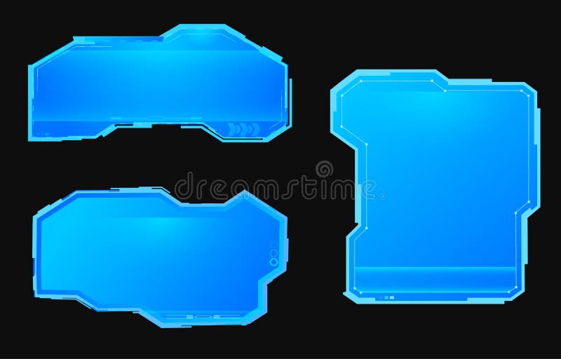 Futuristic HUD Frames for Target Screen and Border Aim Control Panel ...