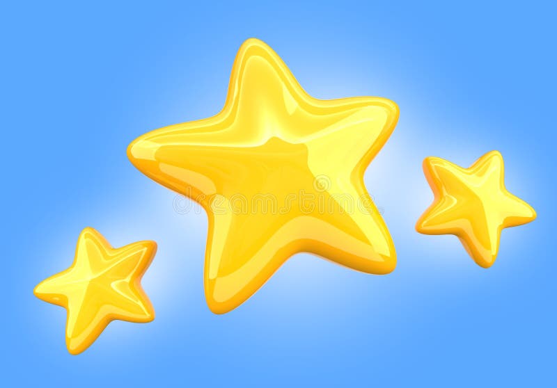 Three Game Ui Stars, Rate or Gui Design Elements, Assets for App User ...