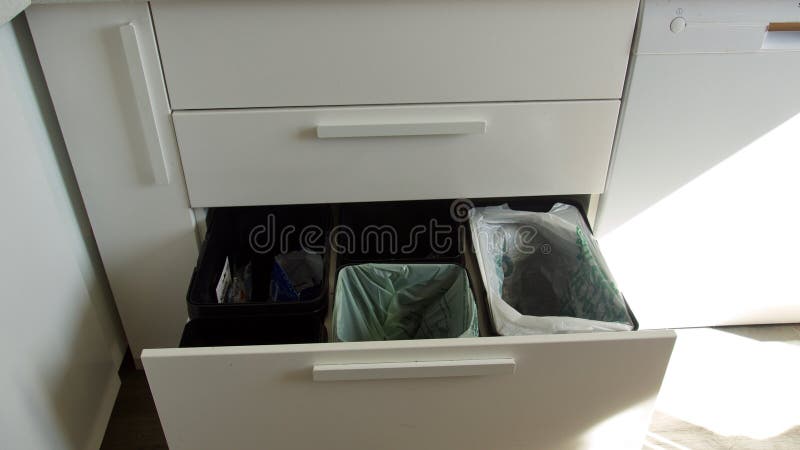 Three Garbage Recycle Bin Outdoor Rubbish Trash Can Color Orange Yellow ...