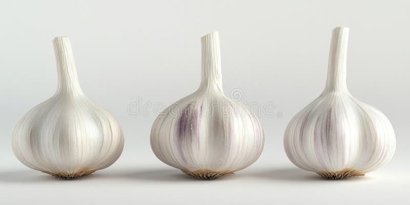 Three Garlic Bulbs Together Stock Photo - Image of recipes, garlic ...
