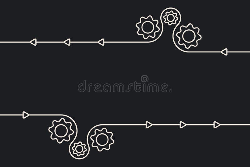 Three Gear Cog, Cogwheels Demonstrate Business Process Stock Vector ...