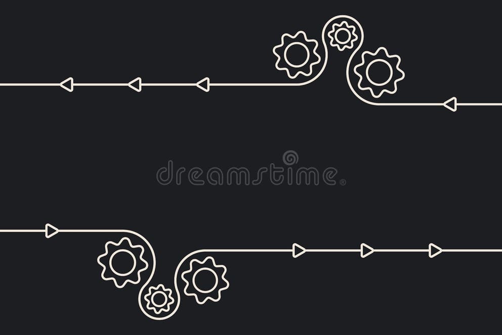 Three Gear Cog, Cogwheels Demonstrate Business Process Stock Vector ...